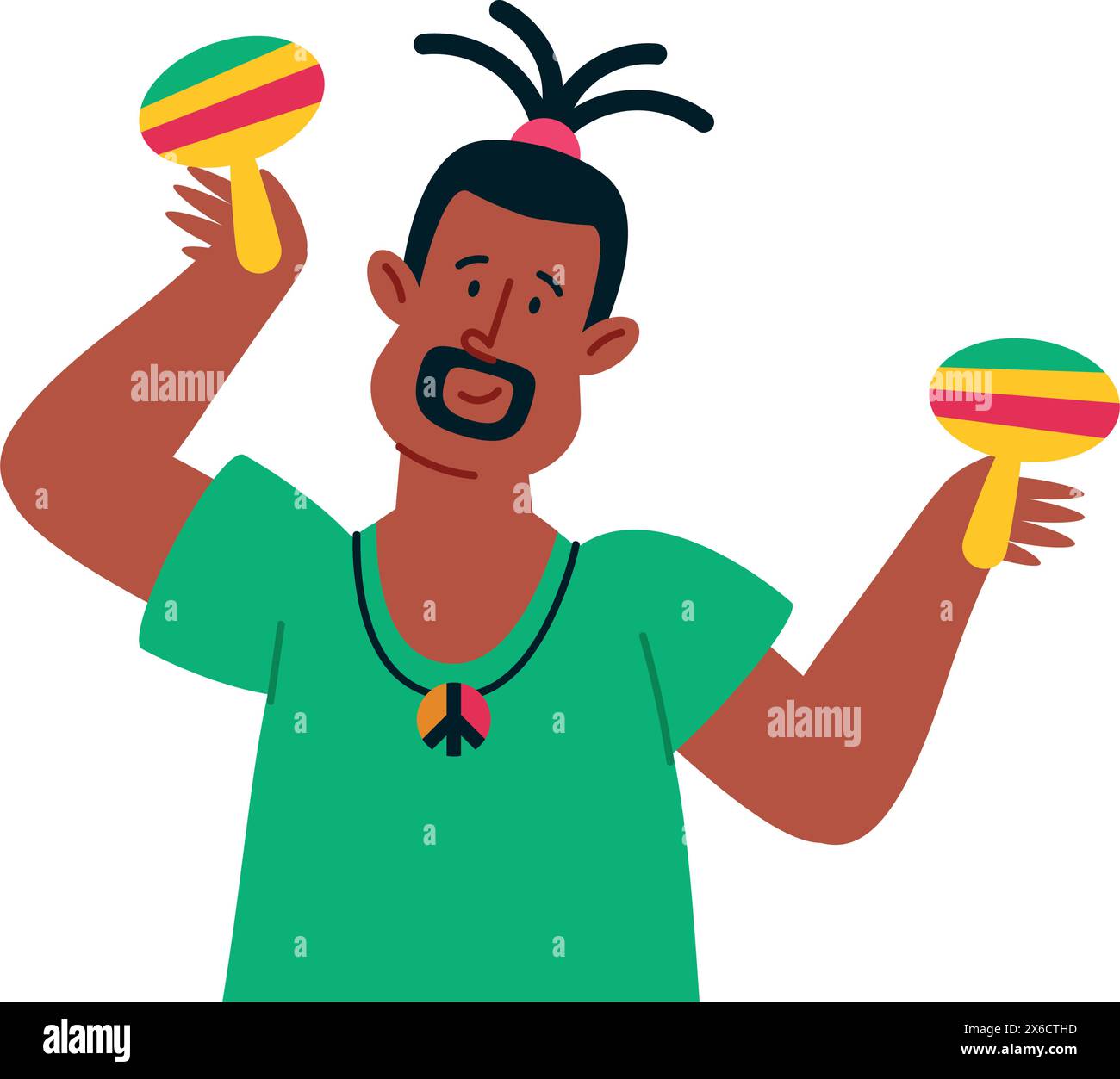 reggae man holding maracas isolated design Stock Vector Image & Art - Alamy
