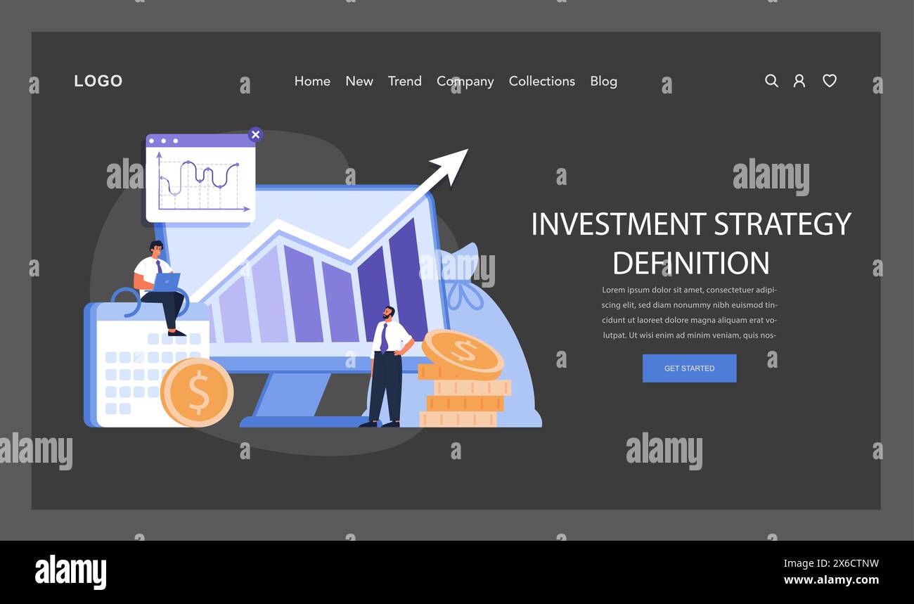 Strategic Investment web or landing set. Defining robust investment ...