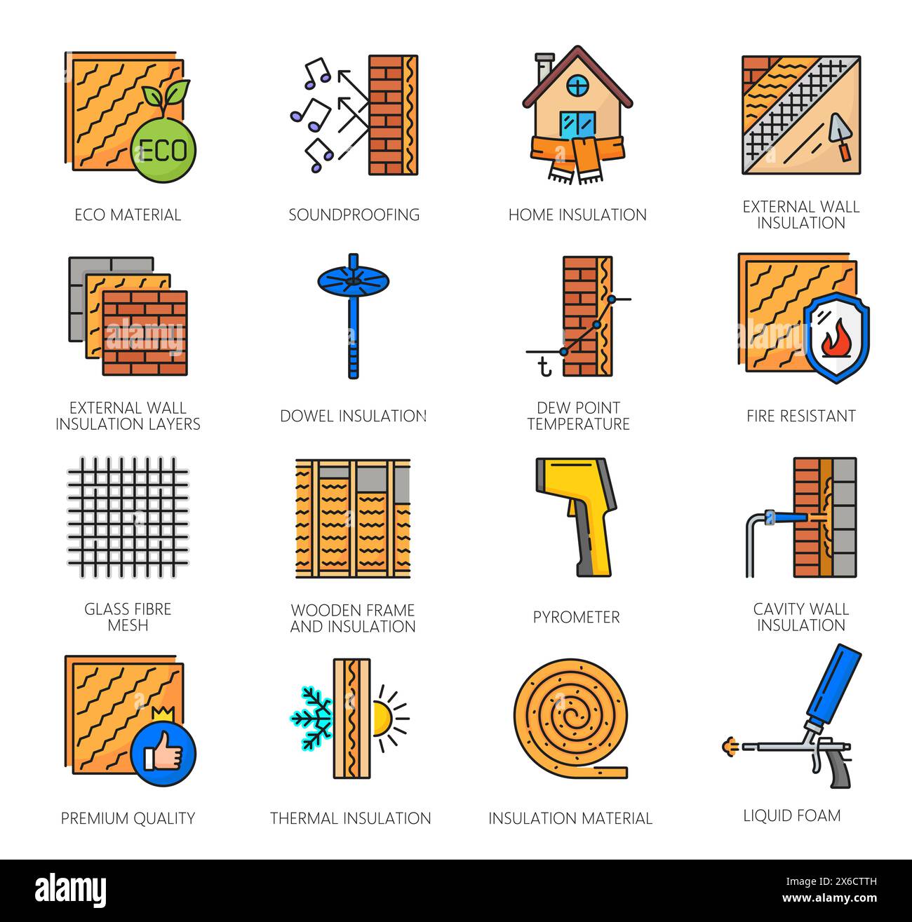 External wall insulation wool Cut Out Stock Images & Pictures - Alamy