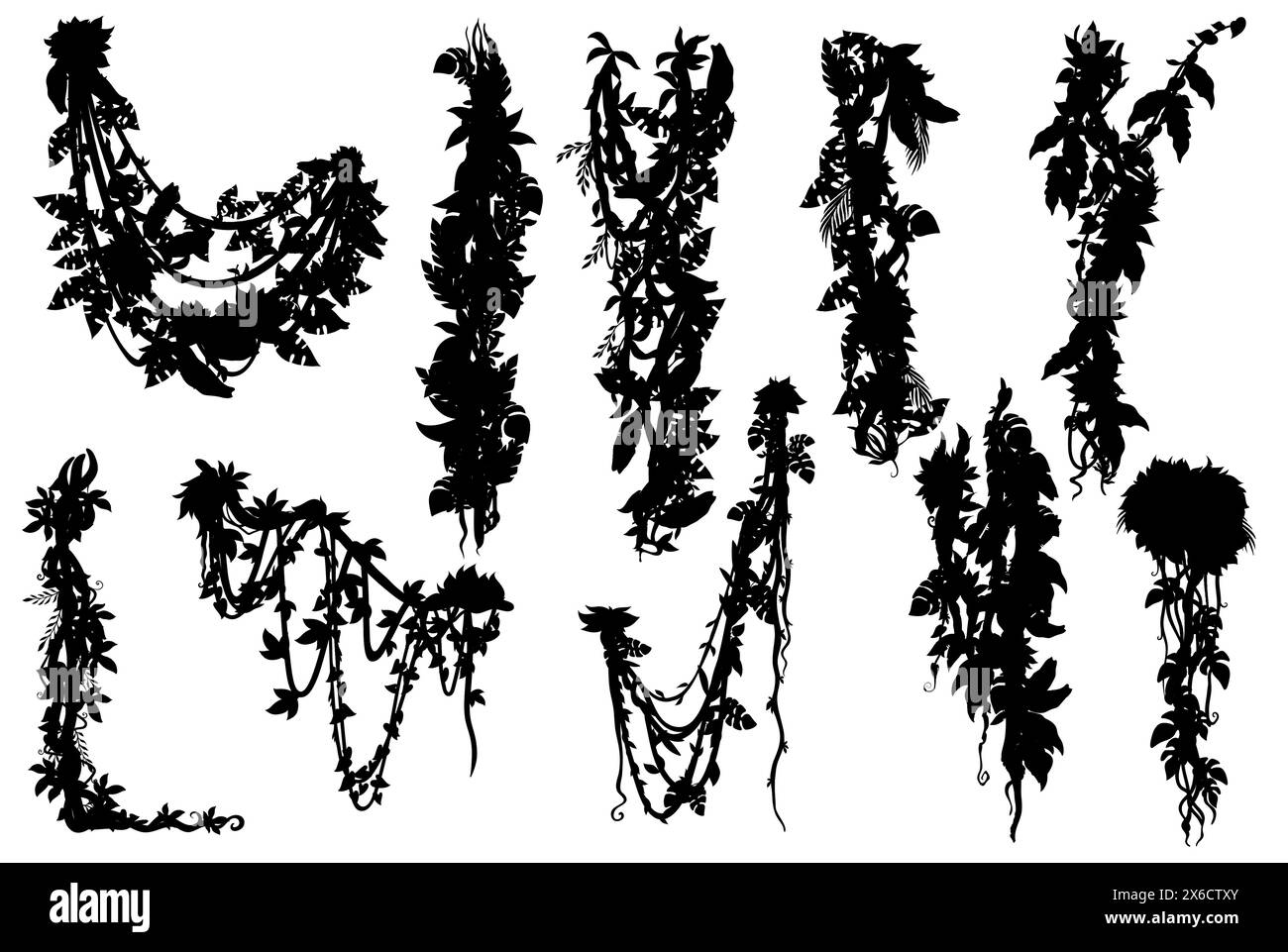 Vine silhouette Black and White Stock Photos & Images - Alamy