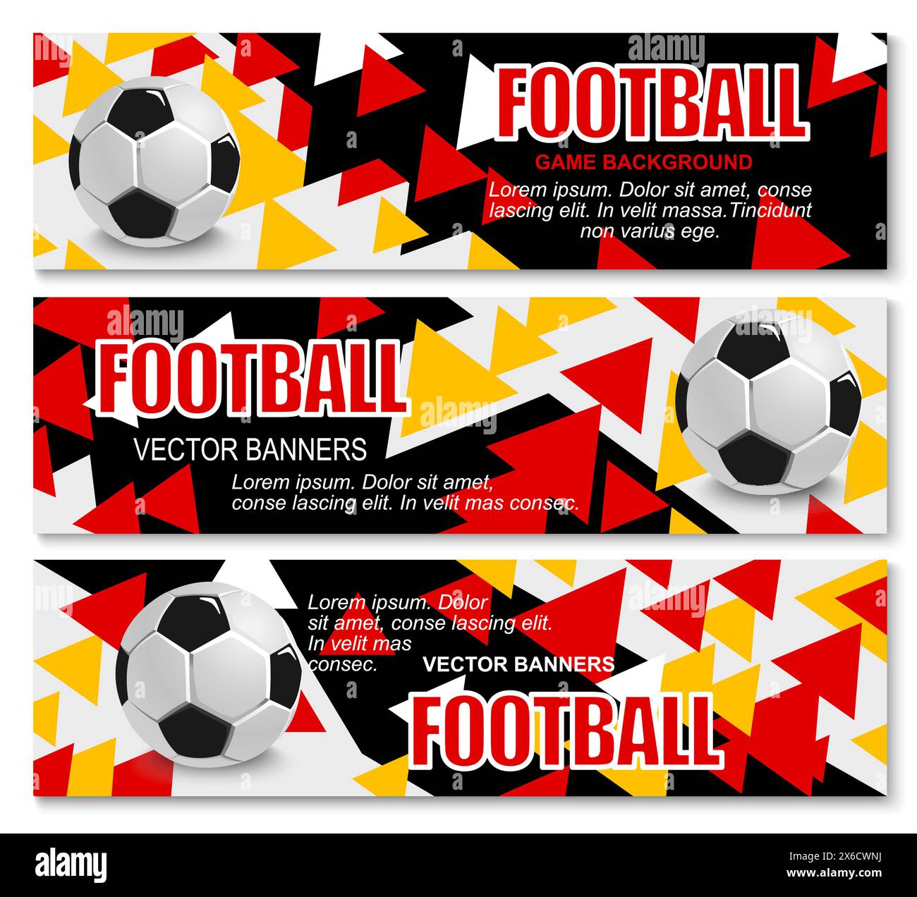 Germany euro soccer cup 2024 banners. Vector vibrant football-themed ...