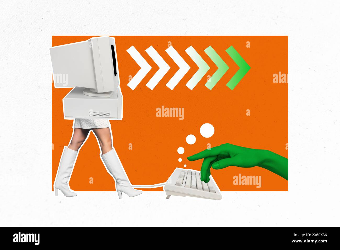 Composite sketch image trend artwork photo collage of person woman ...