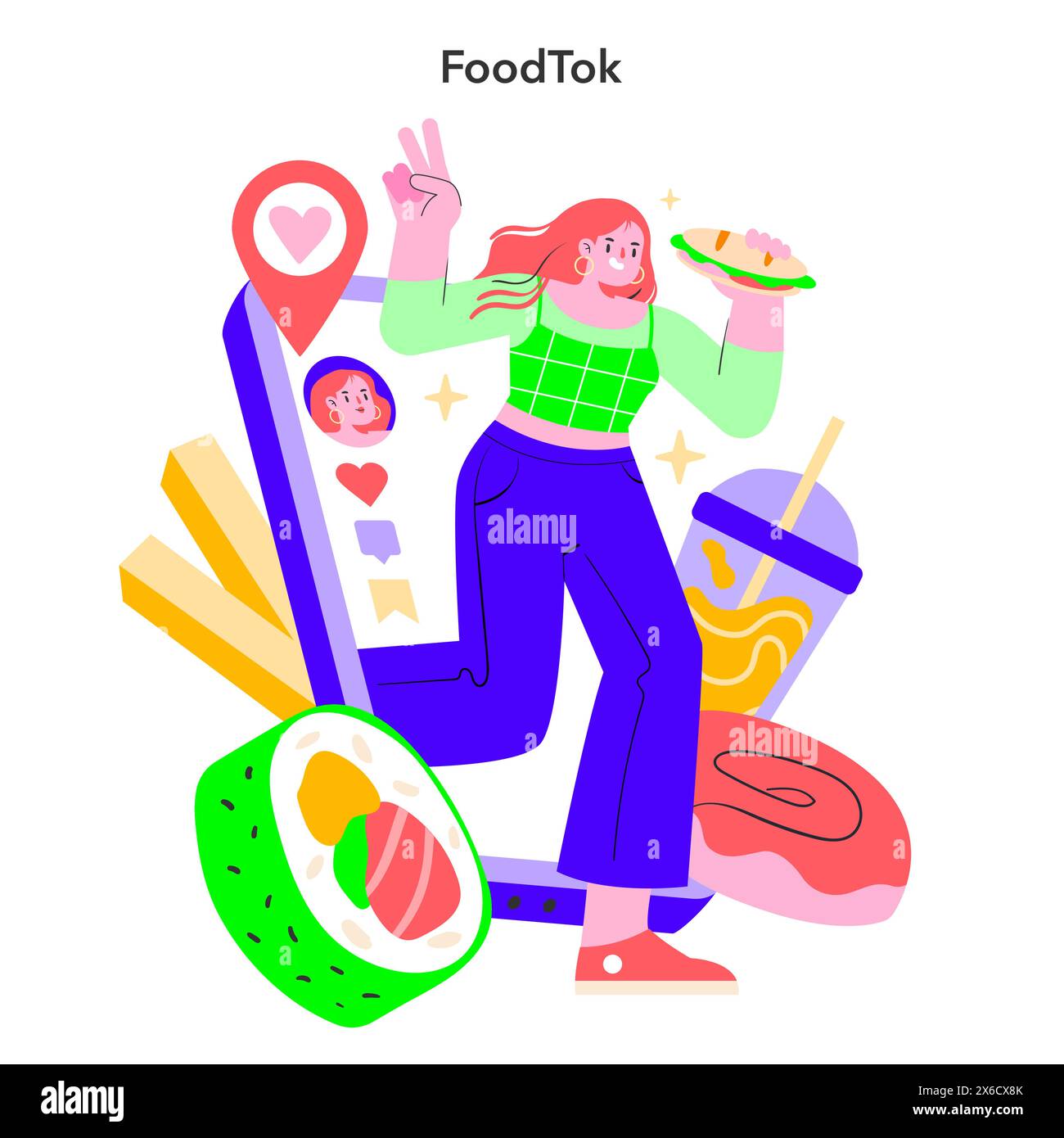 Digital influencer taste Stock Vector Images - Alamy