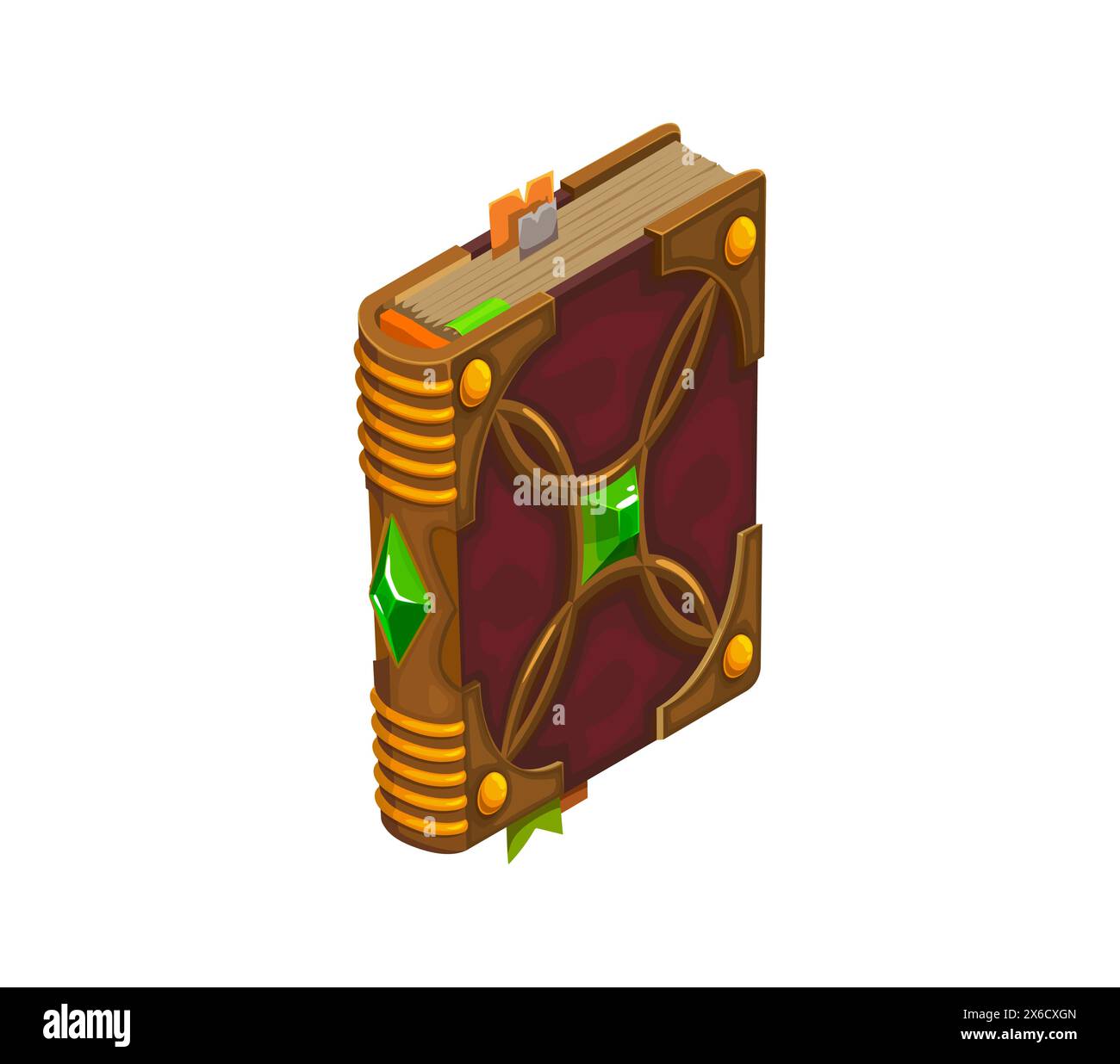 Parchment bound book Stock Vector Images - Alamy