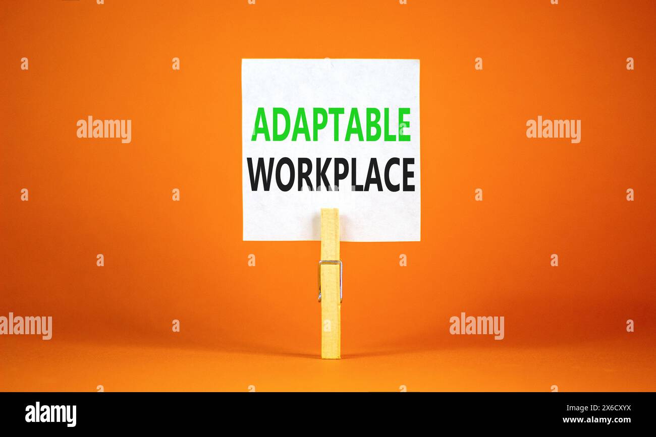 Adaptable workplace symbol. Concept words Adaptable workplace on ...