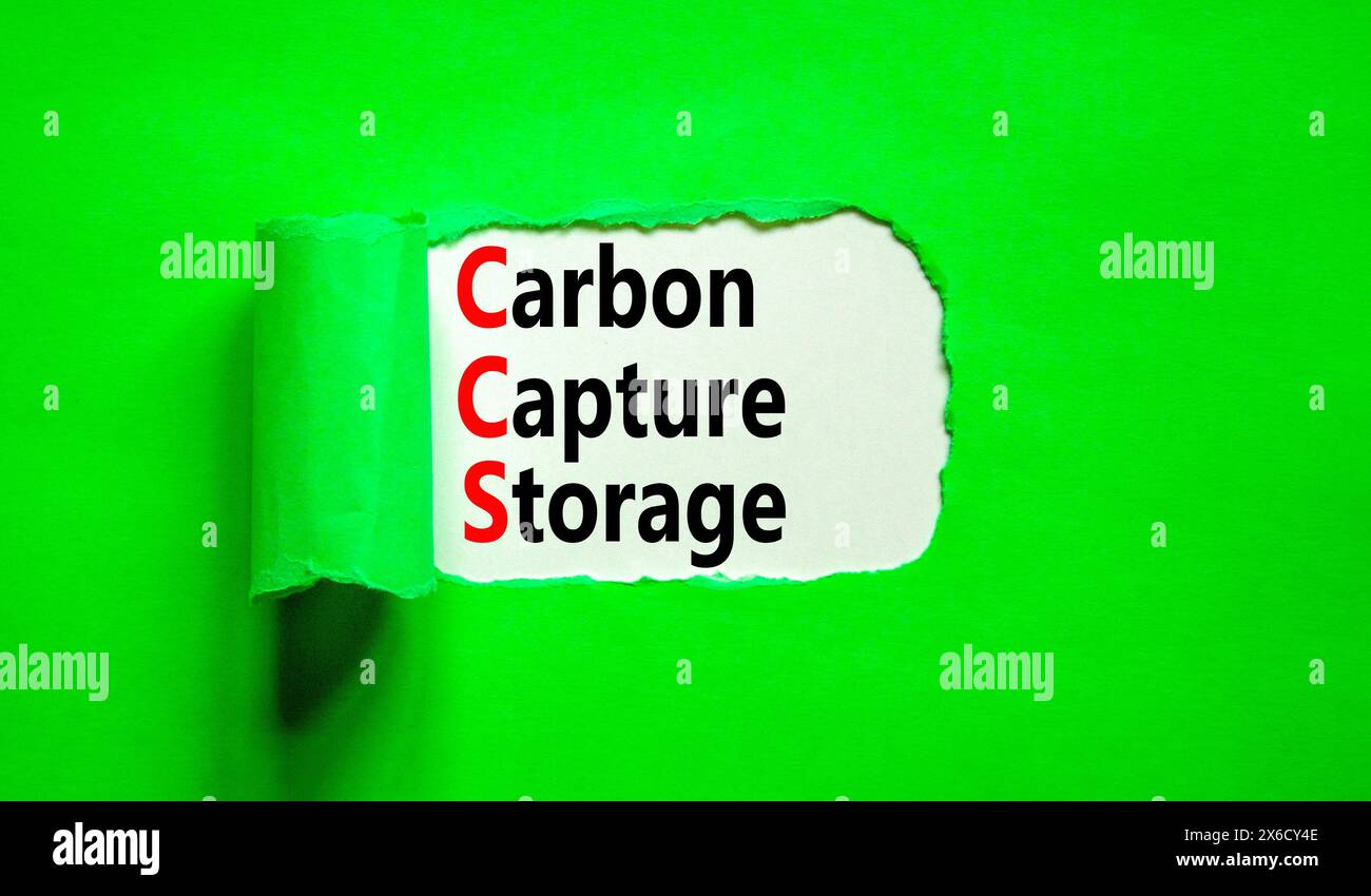 CCS Carbon capture storage symbol. Concept words CCS Carbon capture ...