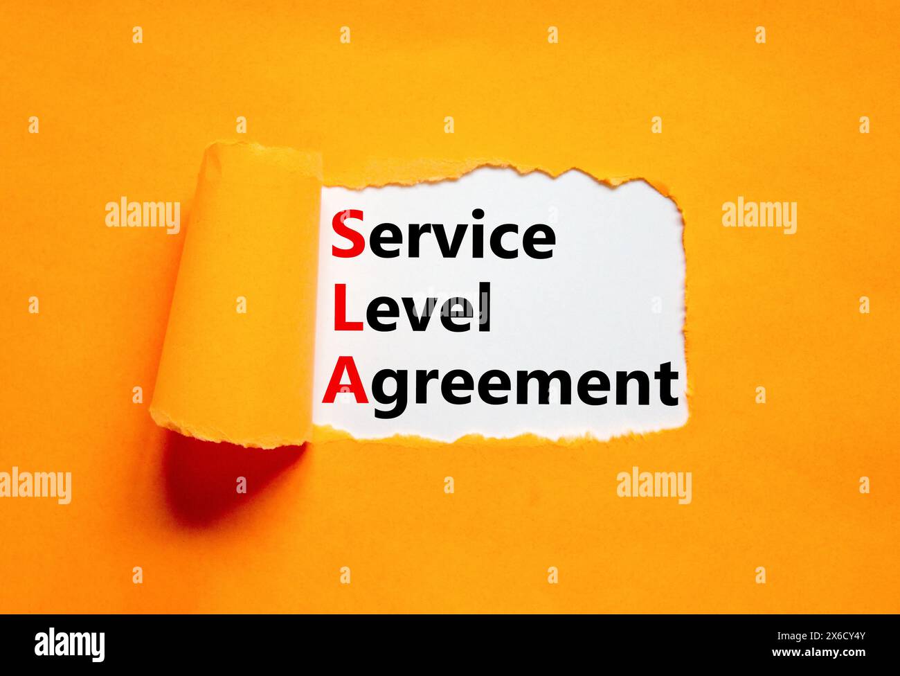 SLA service level agreement symbol. Concept words SLA service level ...