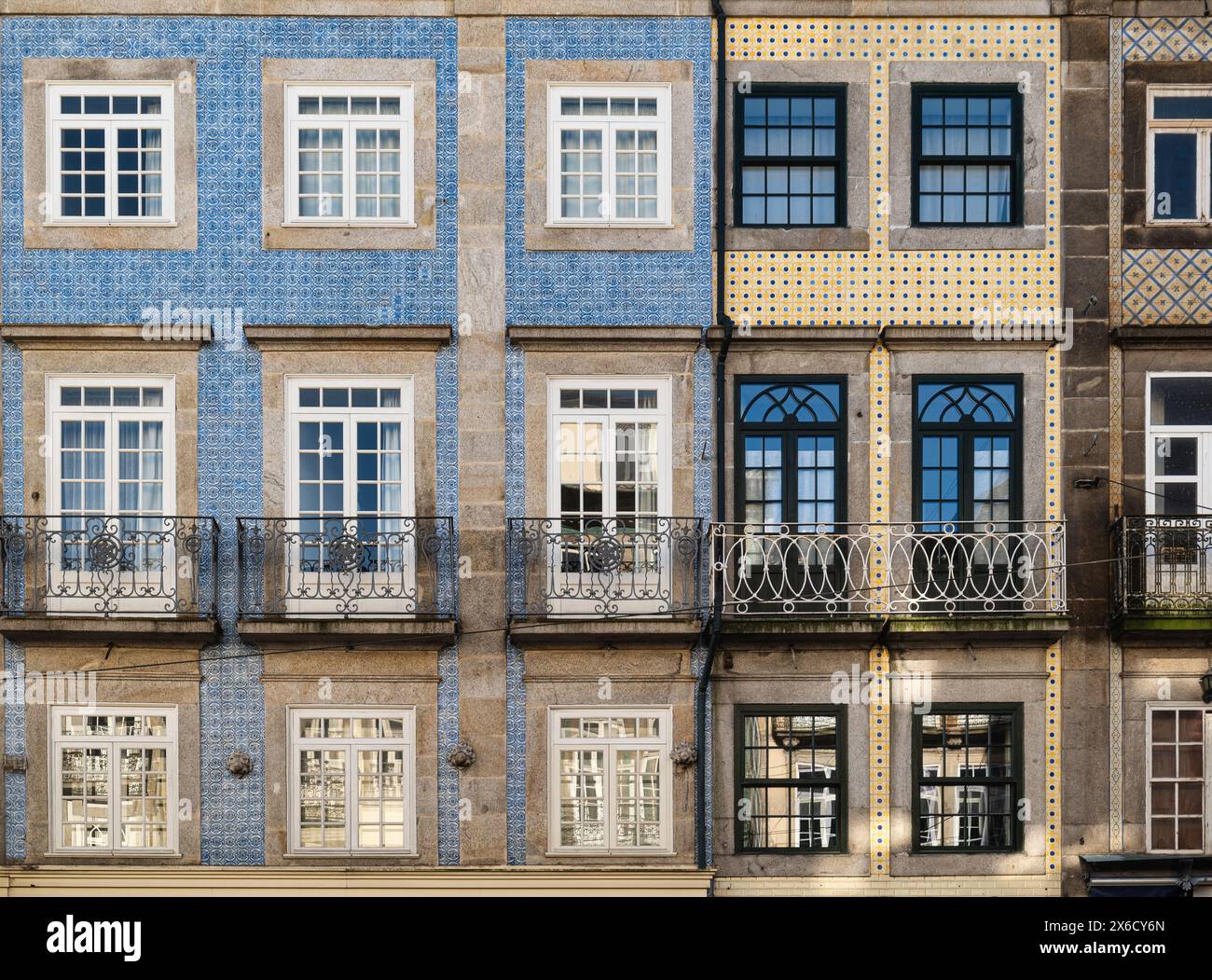 Oporto, Portugal - January 21, 2024: Façade of a typical house in ...