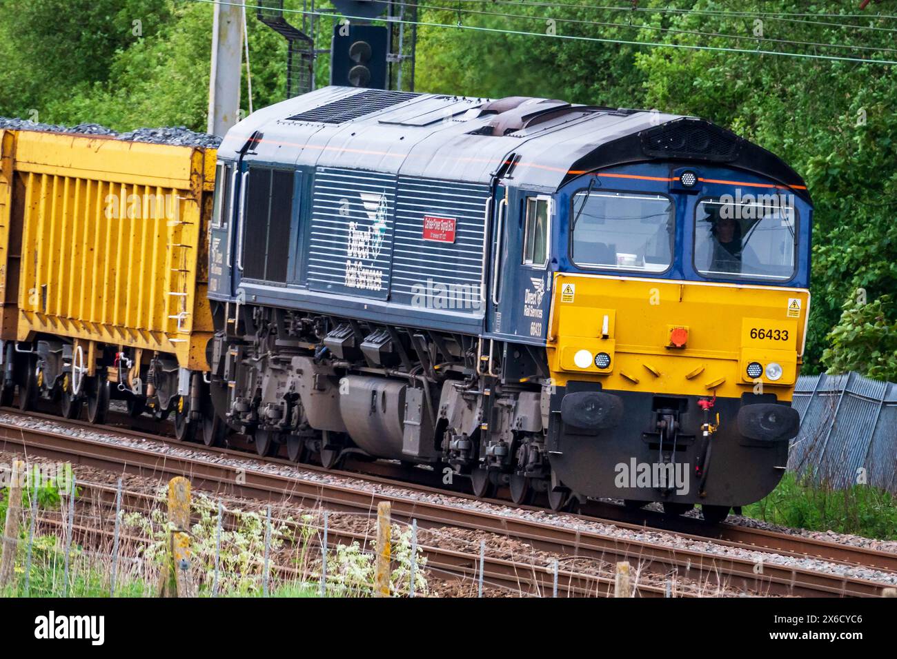 Direct Rail Services diesel class 66 locomotive named Carlisle Power ...