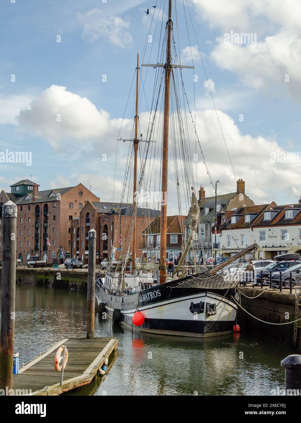 Tall ship at harbour Stock Photo - Alamy