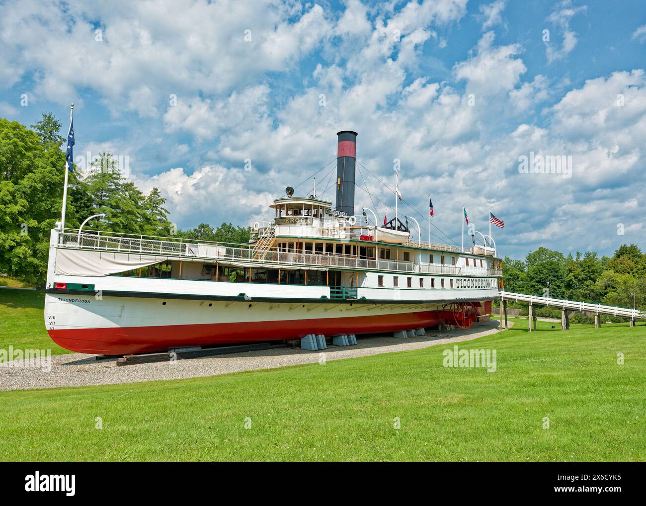 Ticonderoga. Side Wheel steamboat. Shelburne Museum, Shelburne ...