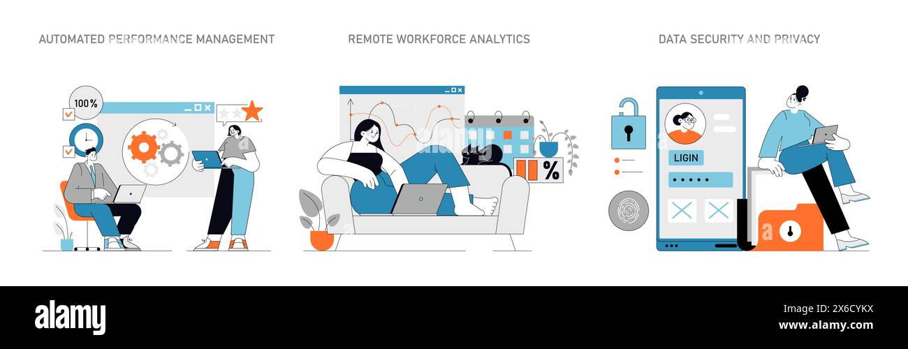 Data-Driven HR illustration Streamlining HR tasks with automated ...