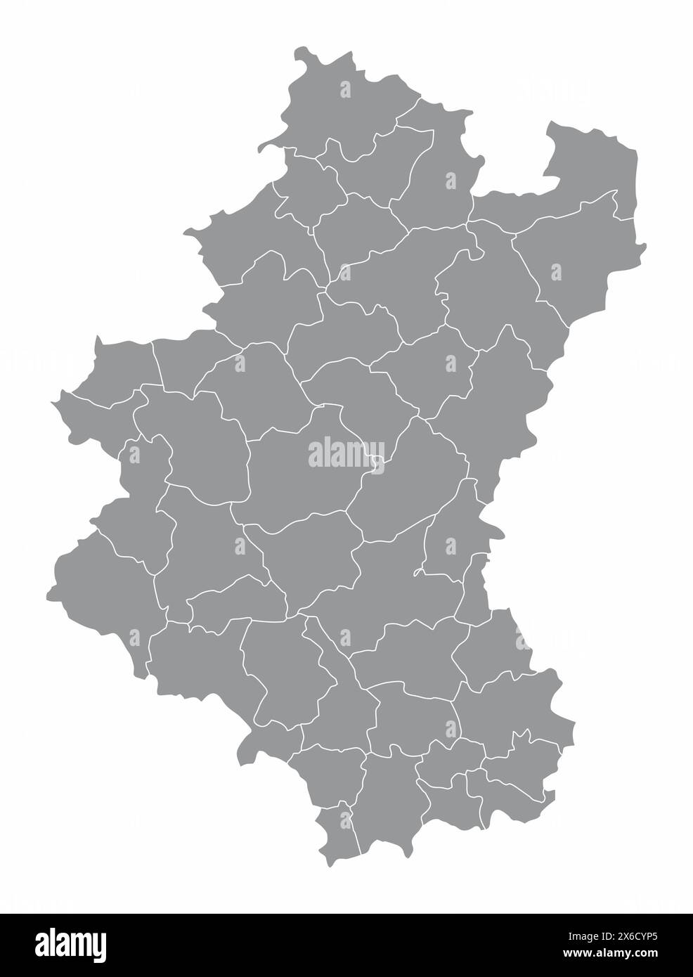 The administrative map of Luxembourg Province, Belgium Stock Vector ...