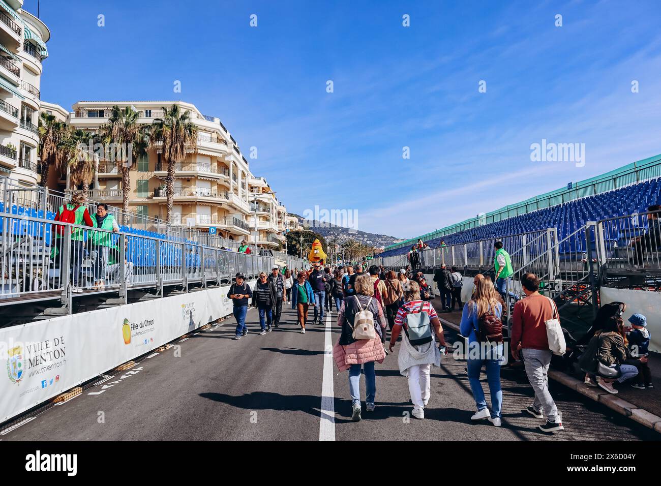 Menton, France - February 18, 2024: Opening of the "Fete du Citron ...
