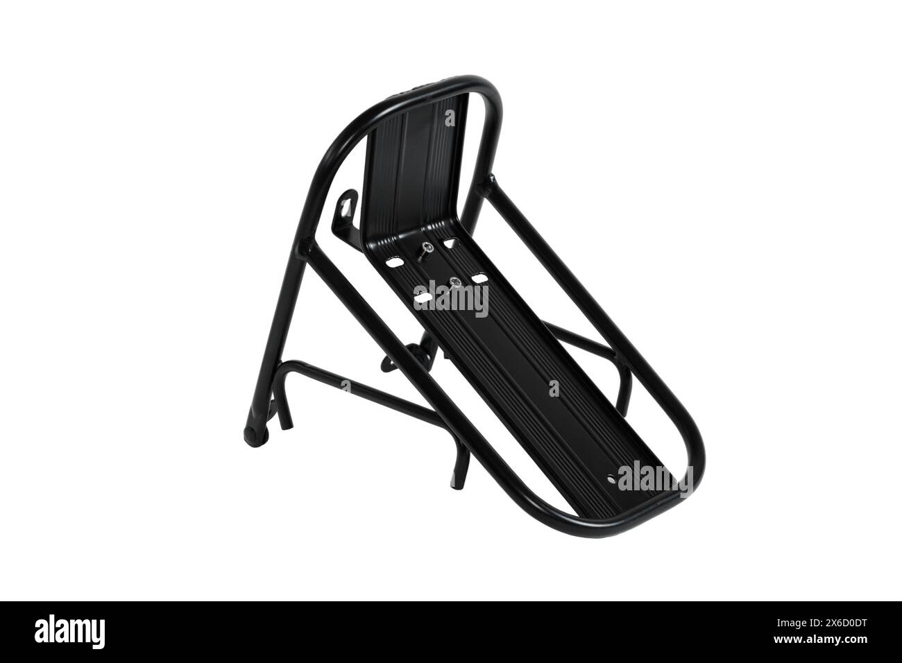 Bicycle rear rack. Close-up. Isolated on white background Stock Photo ...