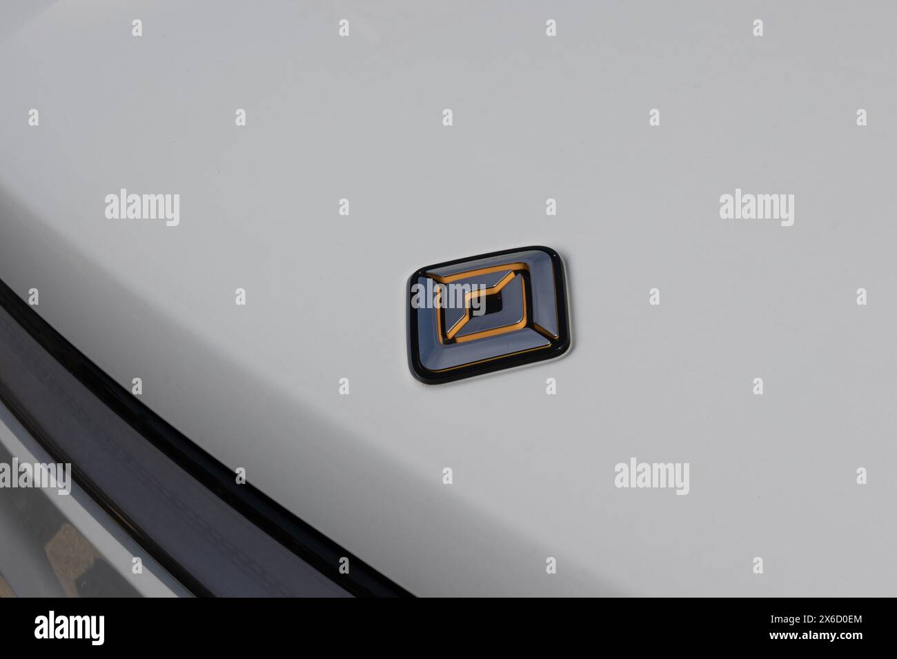 Chicago - May 12, 2024: Rivian R1S SUV display. Rivian offers the R1S ...