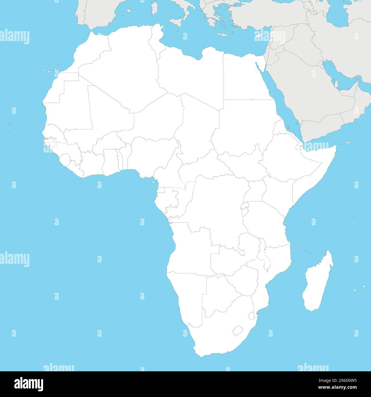 africa blank country map