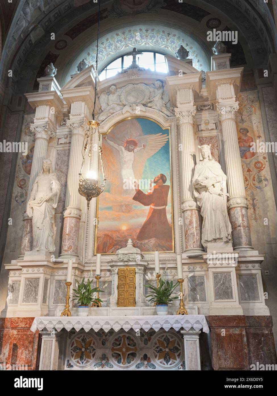 Painting, of St Francis of Assisi and the stigmata of Jesus Christ, in ...