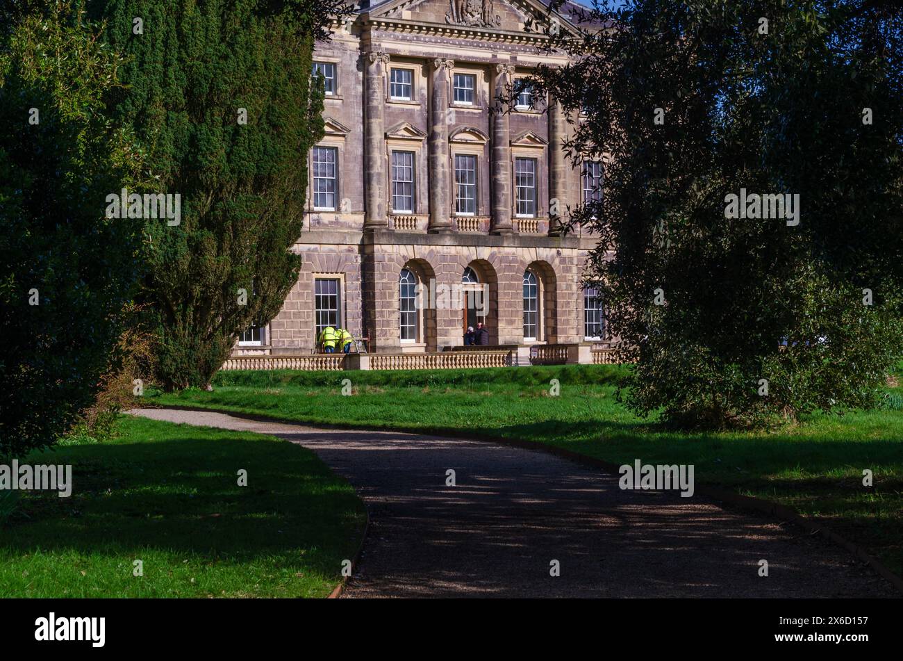 Castleward County Down Northern Ireland March 15 2024 - Two workmen ...