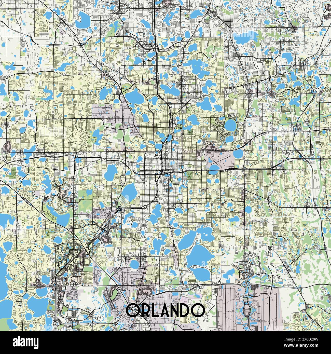 Map of orlando Stock Vector Images - Alamy