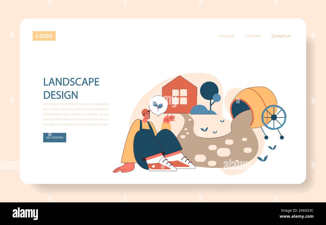 Landscape Design concept. Creative landscape architect planning outdoor ...