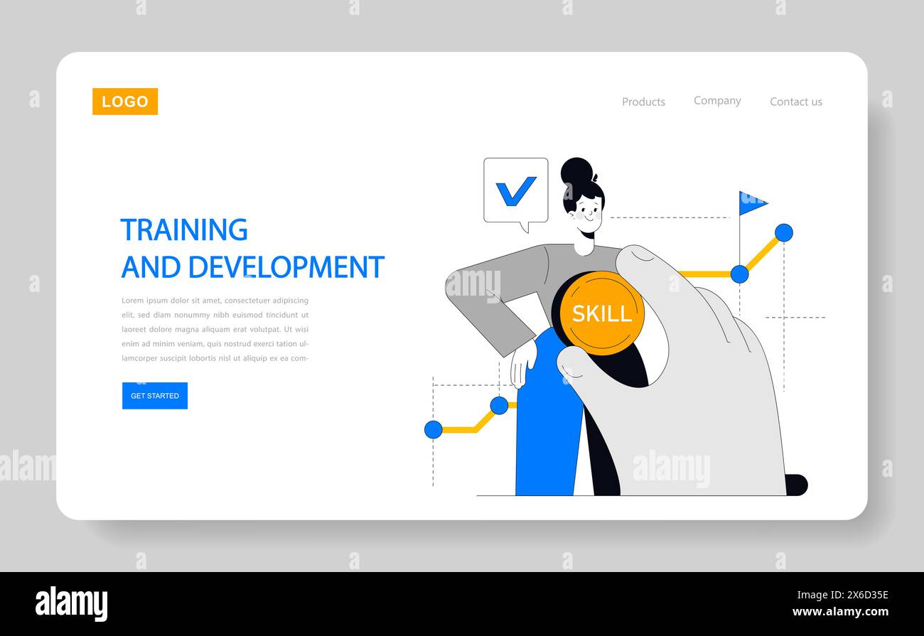 Recruiting candidates concept. Professional development with skill ...