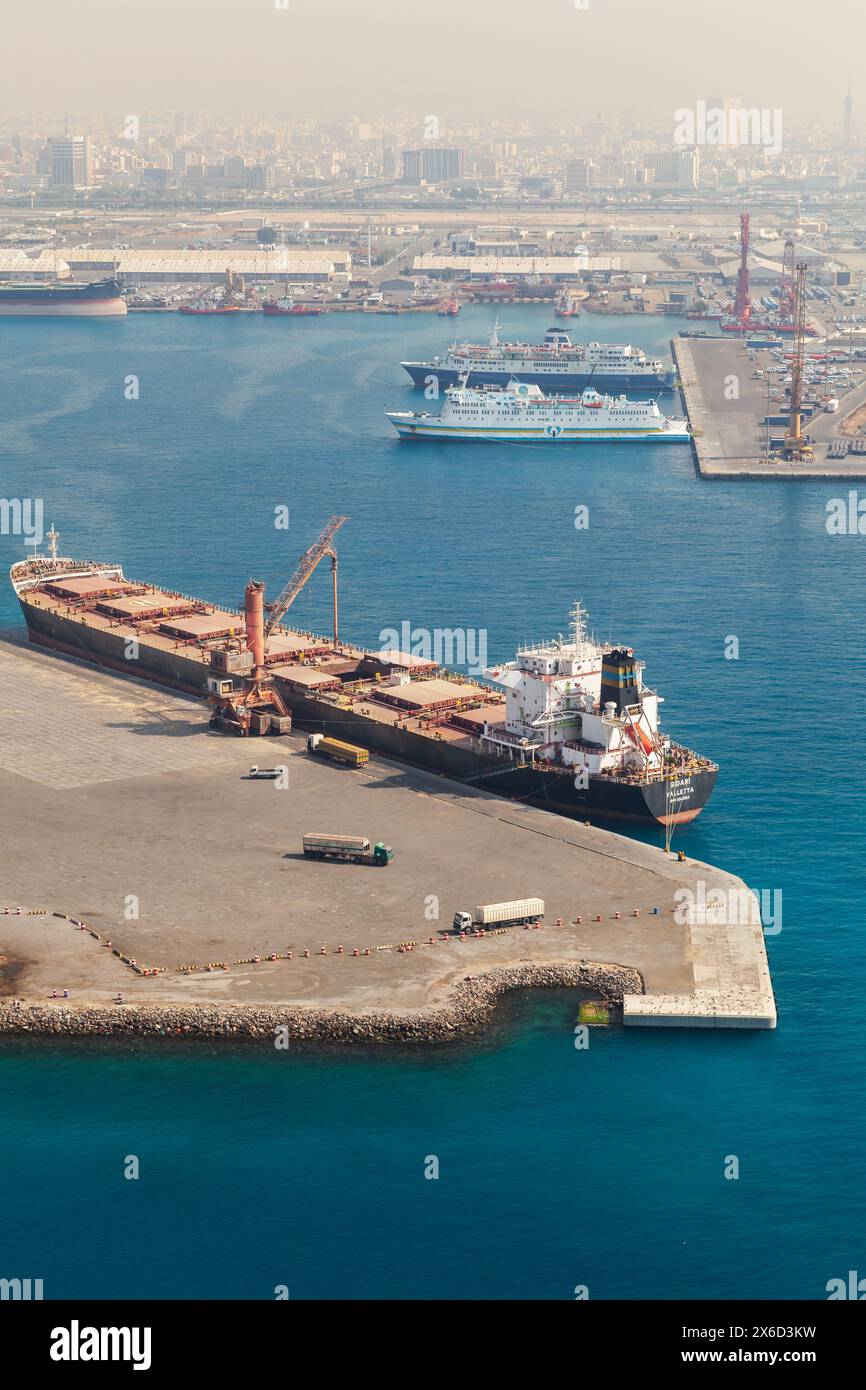 Jeddah, Saudi Arabia - December 22, 2019: Bulk carrier ship in Jeddah ...