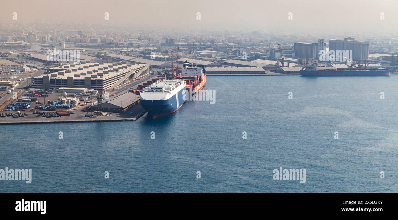 Jeddah, Saudi Arabia - December 22, 2019: Jeddah port on a daytime ...