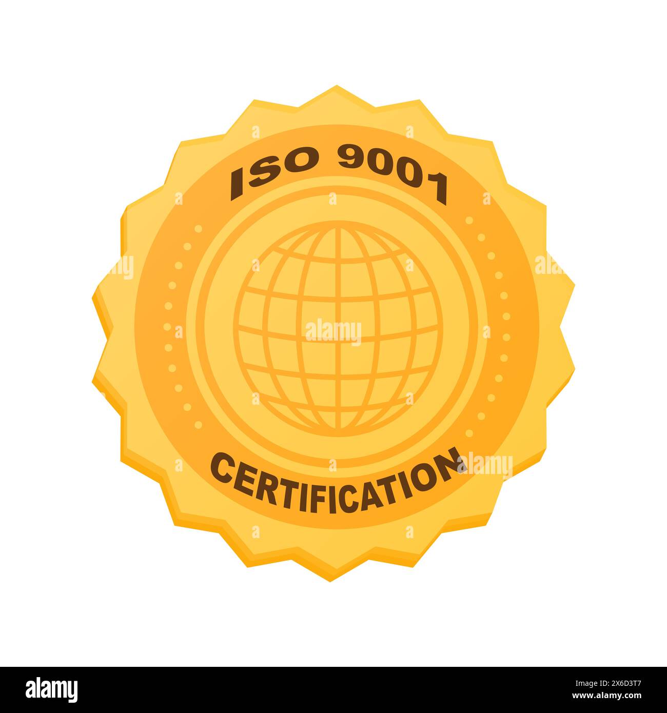 Green ISO 9001 Quality Management Certification Badge Vector illustration Stock Vector Image ...