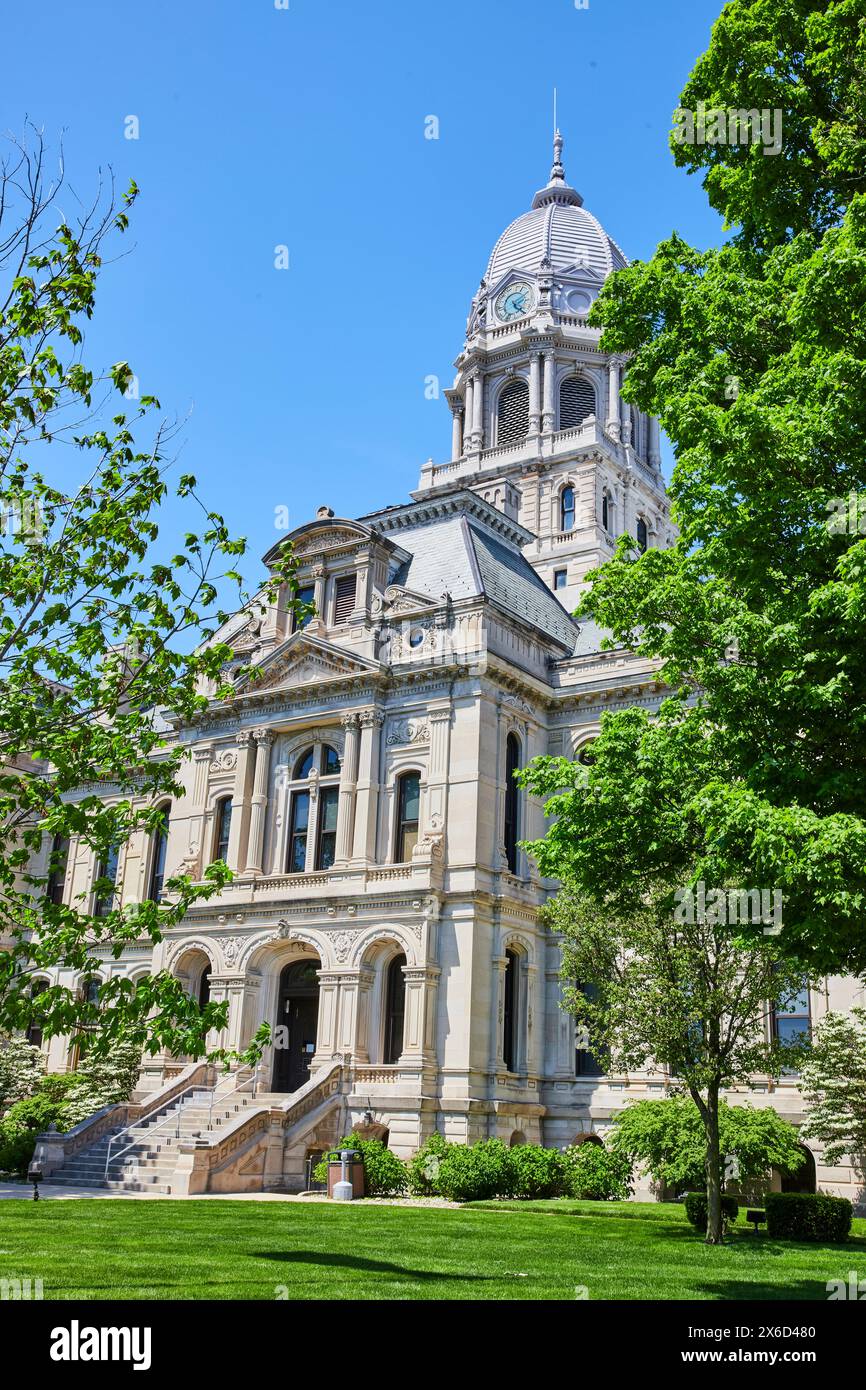 Historic Kosciusko County Courthouse with Classical Architecture, Eye ...