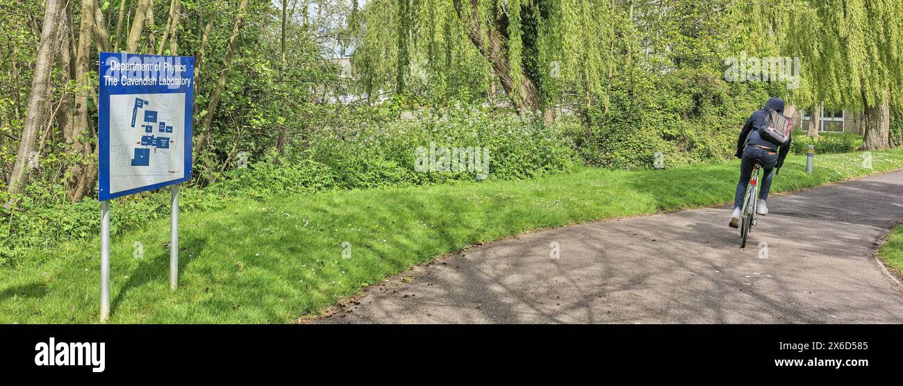 Student cycles into the Department of Physics, The Cavendish Laboratory ...