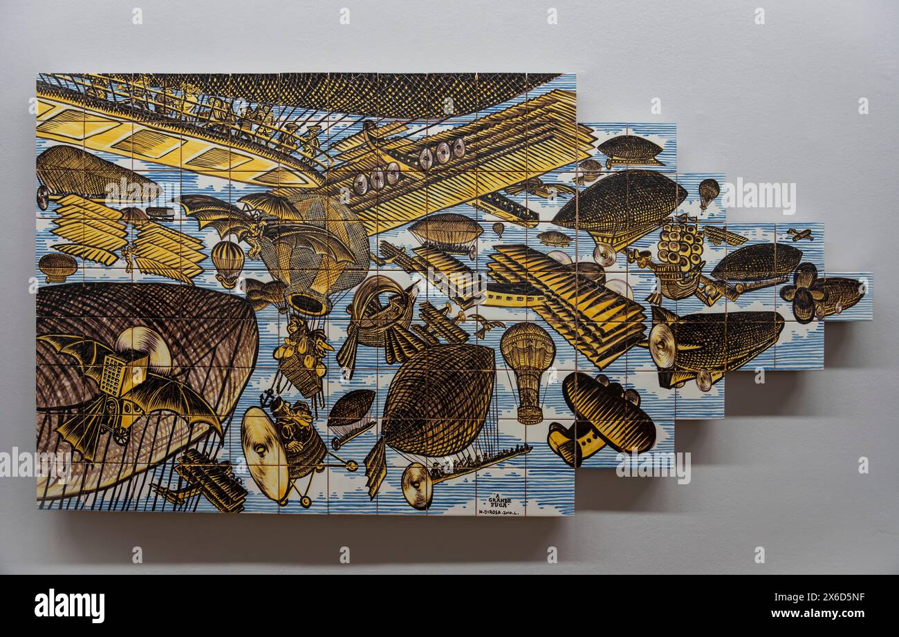 Paris, France - 05 09 2024: The Centre Pompidou: A Grande Fugua painted ...