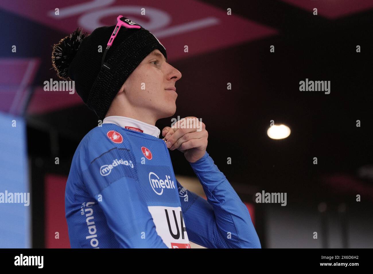 Pogačar Tadej (Team Uae Emirates) on the podium during the stage 10 of ...