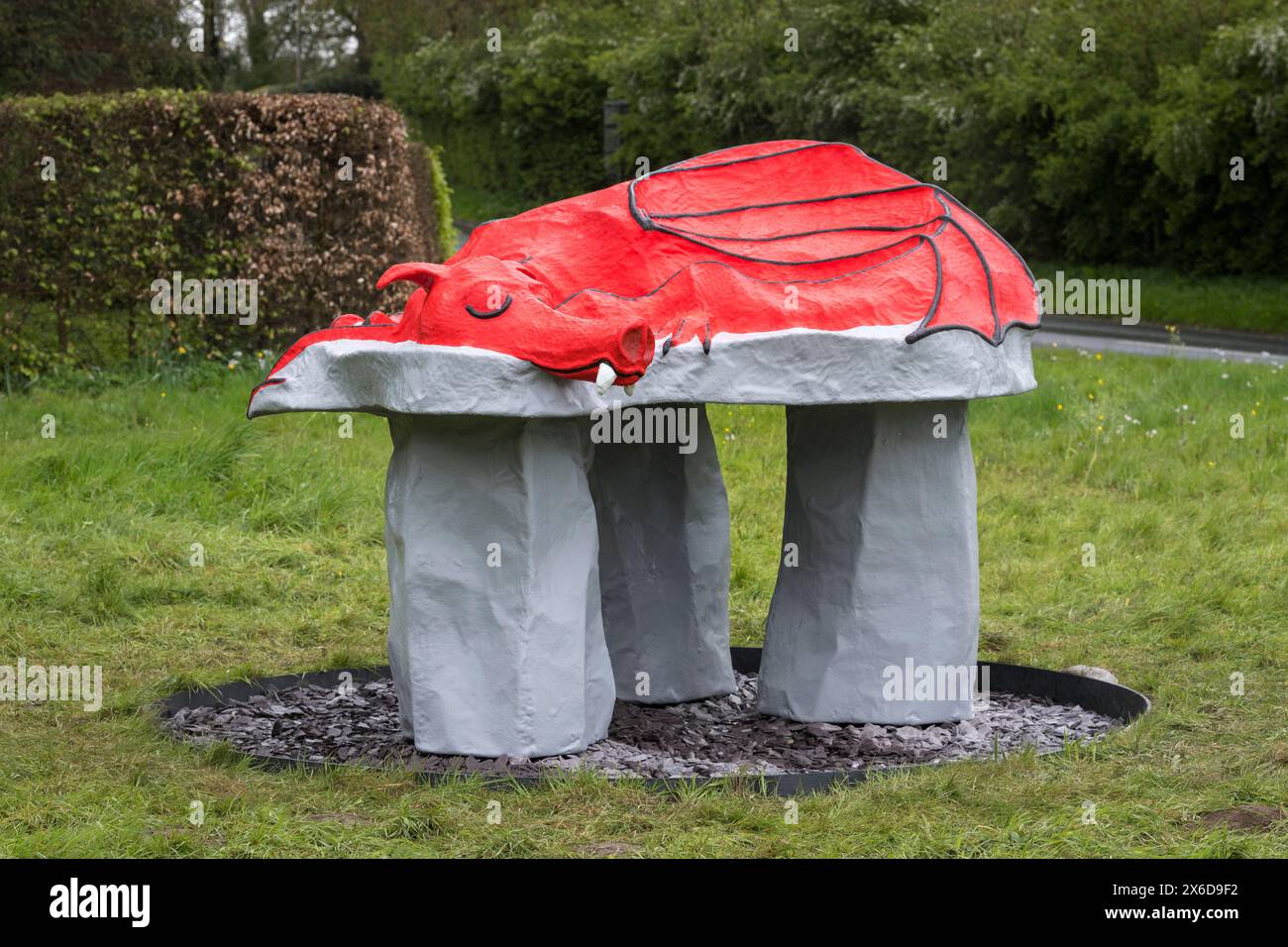 The Sleeping Dragon, a modern war memorial to Welsh soldiers killed ...