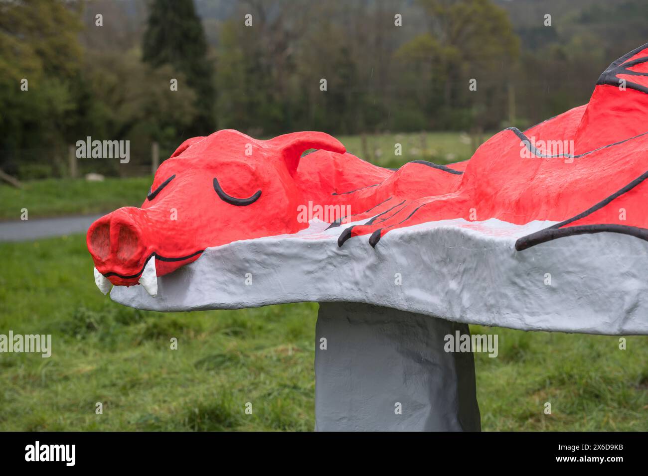 The Sleeping Dragon, a modern war memorial to Welsh soldiers killed ...