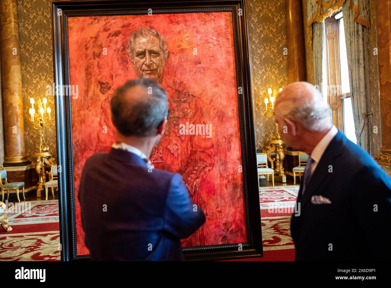 Artist Jonathan Yeo and King Charles III at the unveiling of Yeo's ...
