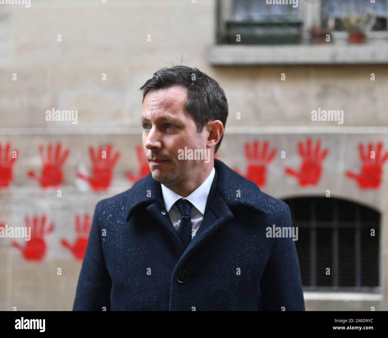 Paris, France. 14th May, 2024. Francois-Xavier Bellamy heads the list ...