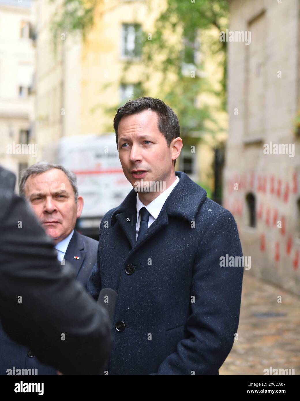 Paris, France. 14th May, 2024. Francois-Xavier Bellamy heads the list ...