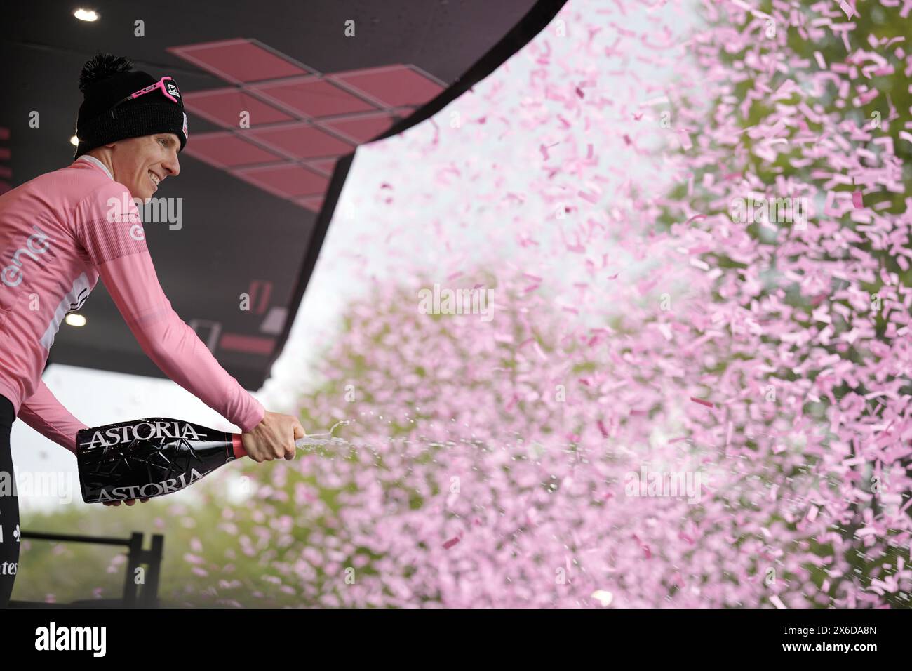 Pogačar Tadej (Team Uae Emirates) on the podium during the stage 10 of ...