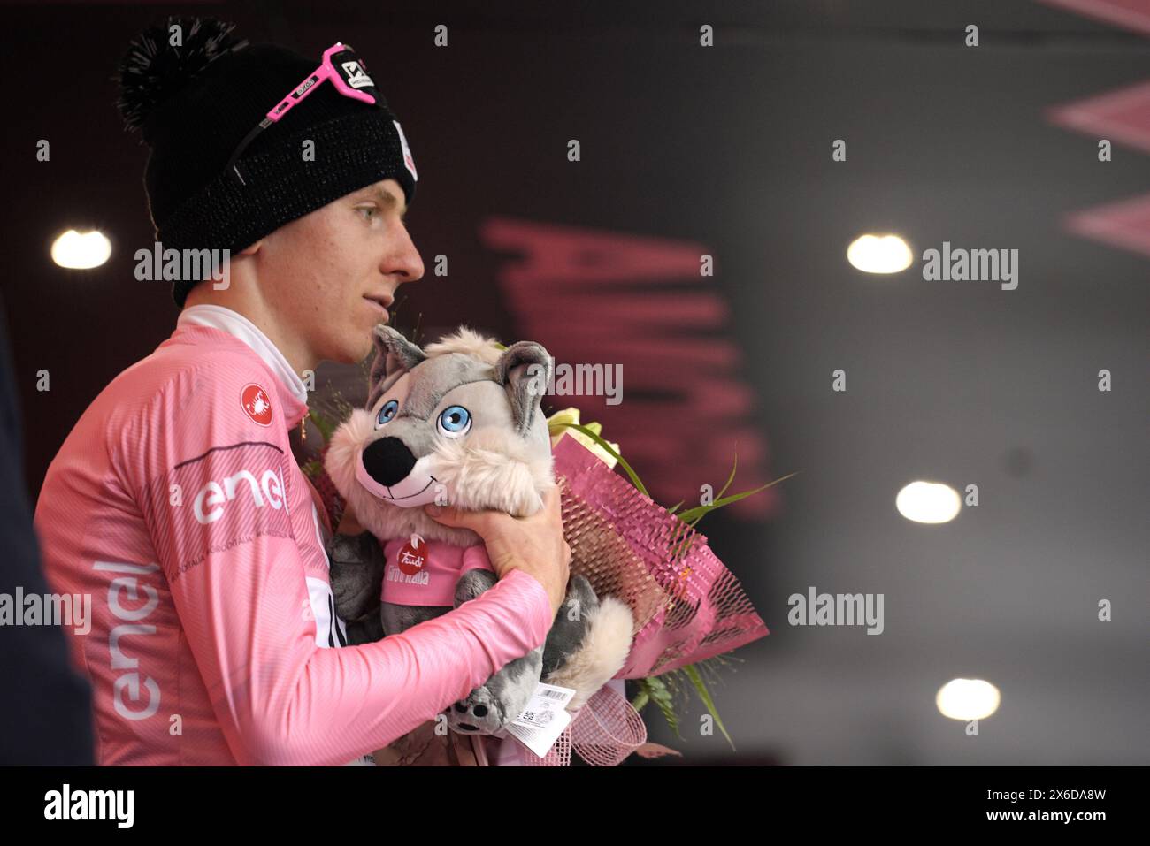 Pogačar Tadej (Team Uae Emirates) on the podium during the stage 10 of ...