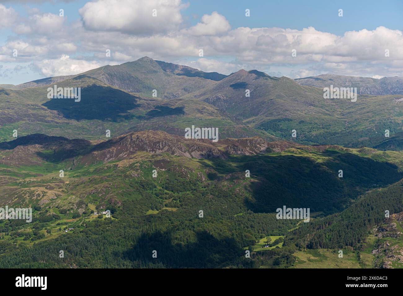 Eryri National Park helicopter aerial Stock Photo - Alamy