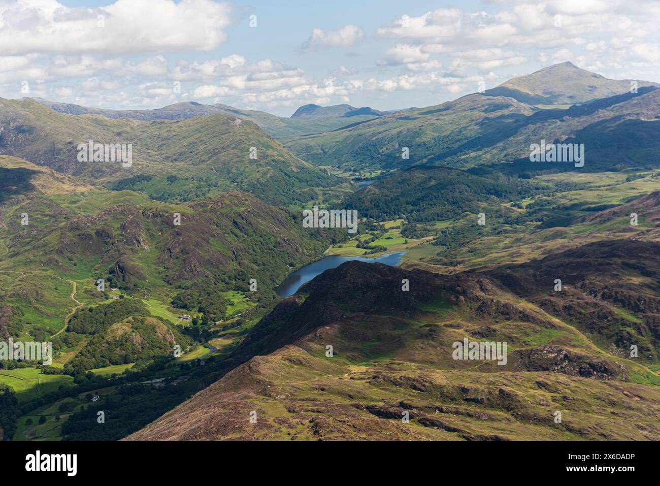 Eryri National Park helicopter aerial Stock Photo - Alamy