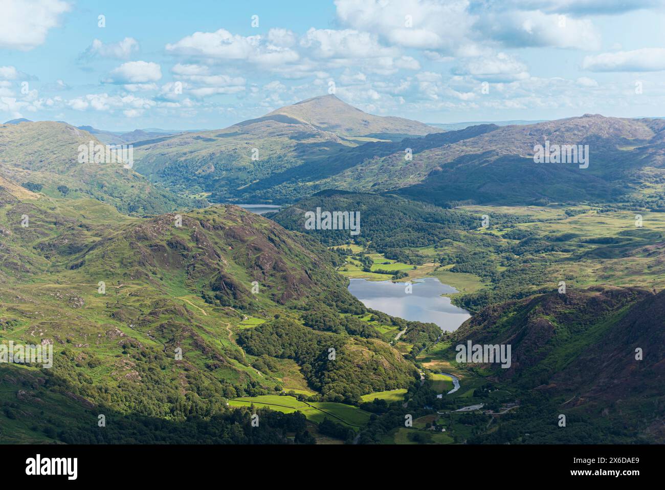 Eryri National Park helicopter aerial Stock Photo - Alamy