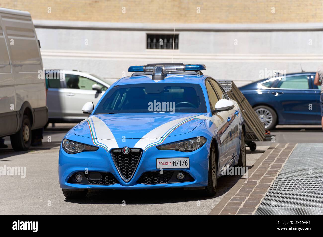 Ancona, Italy - 10 May 2024: Police patrol car in Italy, Polizia parked ...
