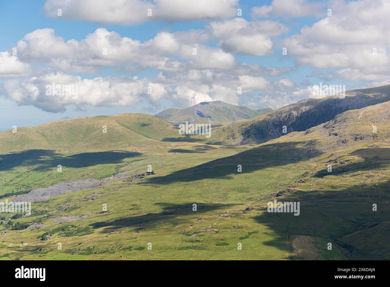 Eryri National Park helicopter aerial Stock Photo - Alamy