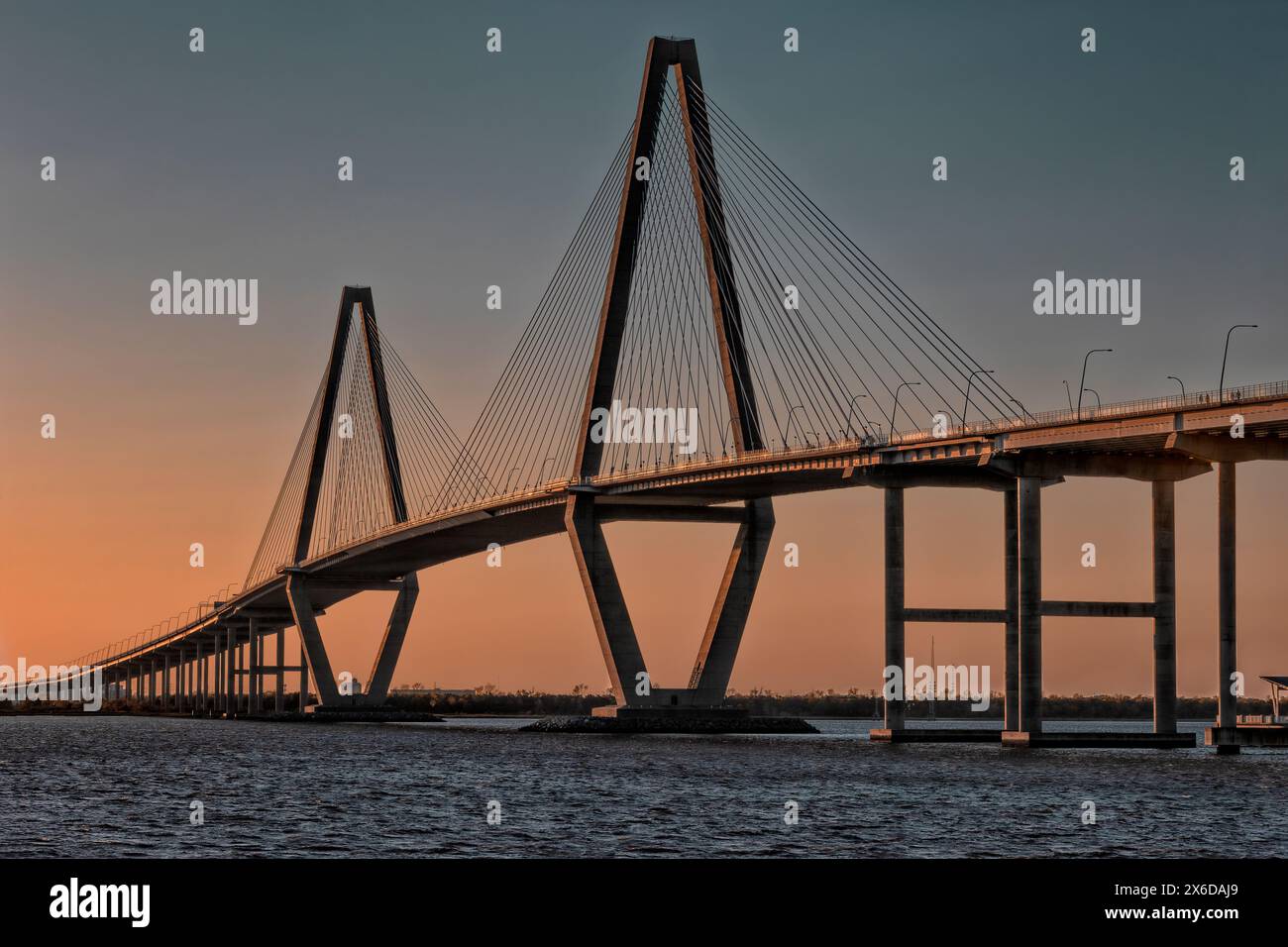 Beautiful sunset colors seen from Memorial Waterfront park and the ...