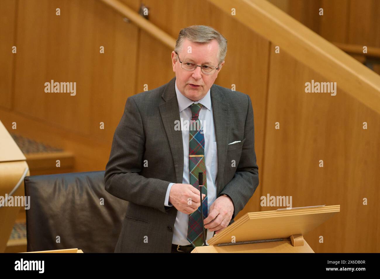 Edinburgh Scotland, UK 14 May 2024. Alexander Stewart MSP at the ...