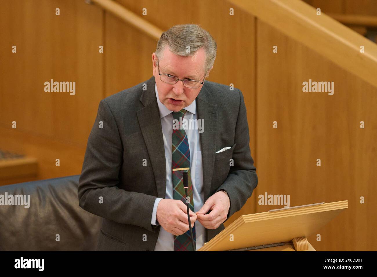 Edinburgh Scotland, UK 14 May 2024. Alexander Stewart MSP at the ...