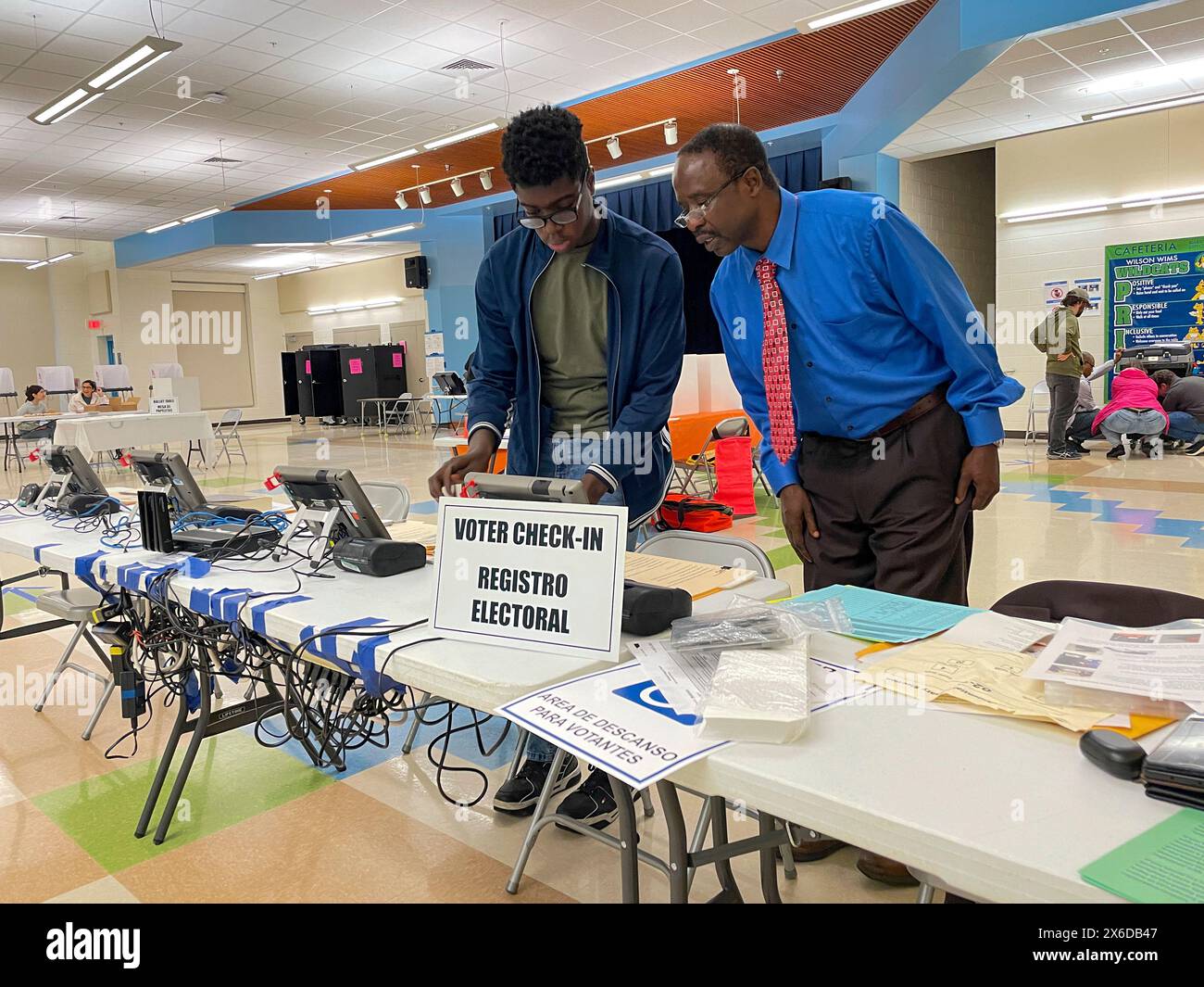 Clarksburg, Maryland, USA. 14th May, 2024. Election operations judge ...