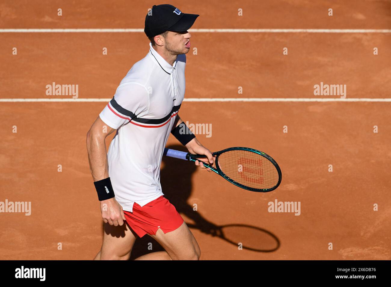 Rome, Italy. 14th May, 2024. Nicolas Jarry of Chile celebrates during ...